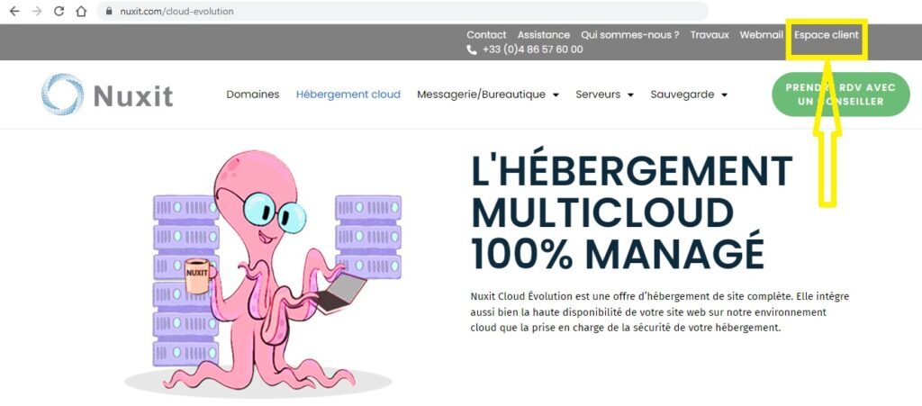 Accéder à mon espace Client - Assistance Nuxit