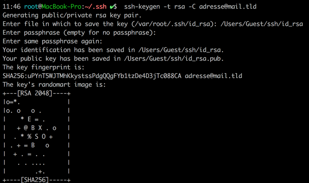 Generate SSH keyGenerate SSH key